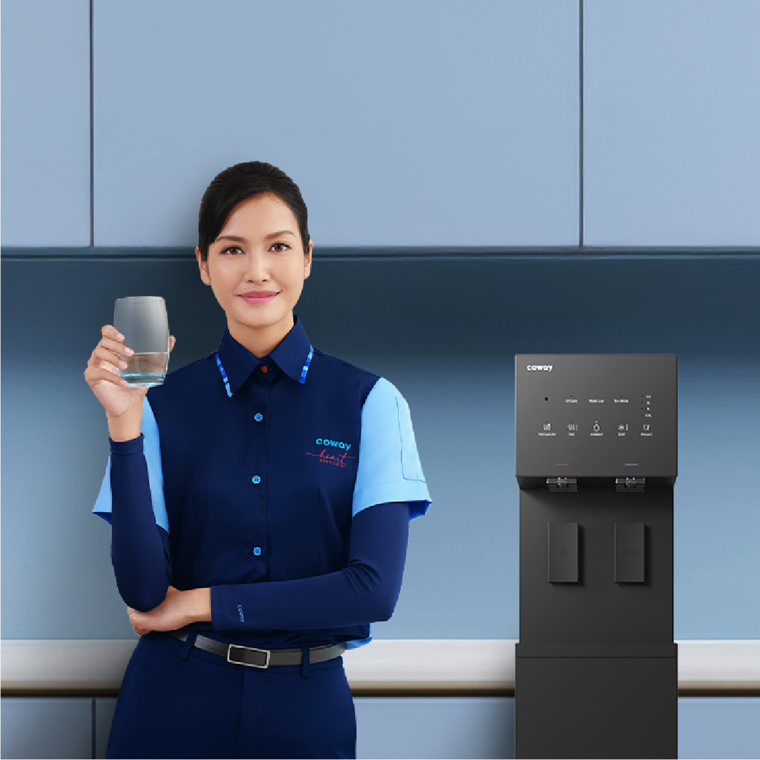 Coway Core Slim: Slim Floor Standing Water Purifier with Extendable Tray